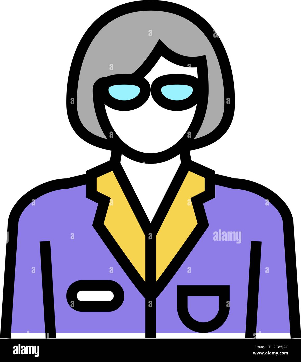 social worker color icon vector illustration Stock Vector Image & Art ...