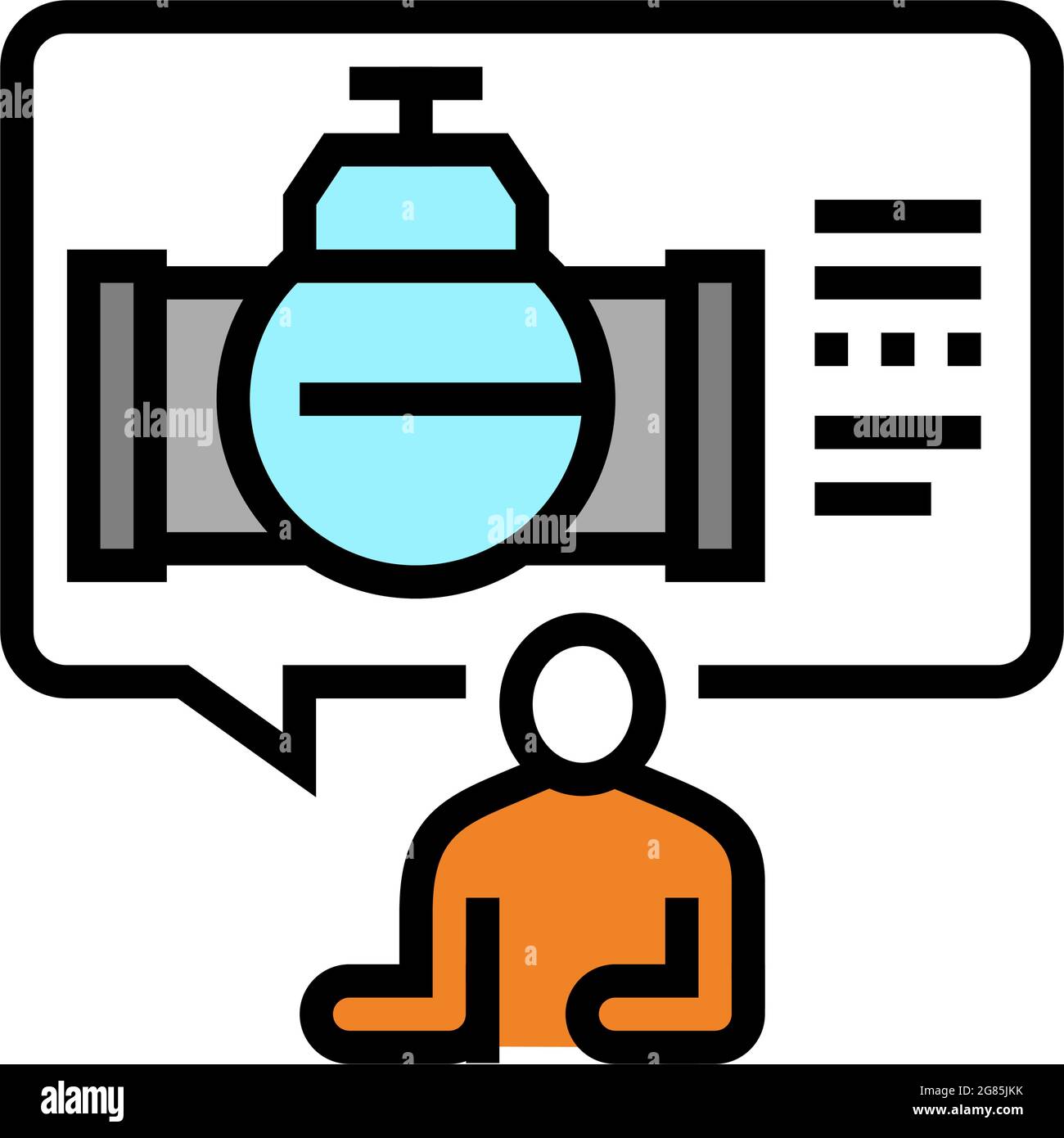 consultation pipeline construction color icon vector illustration Stock ...