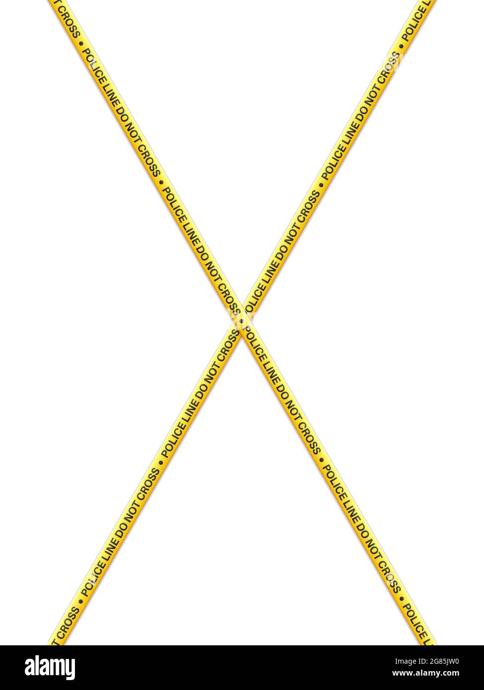Police line tape on a white background. Vector illustration Stock Photo ...