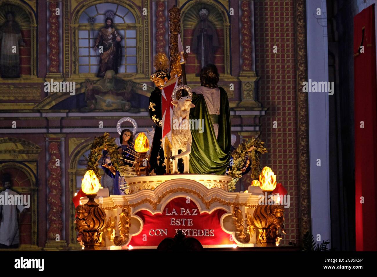 The Anda (Float) of Jesus carrying the cross carried by churchmen ...