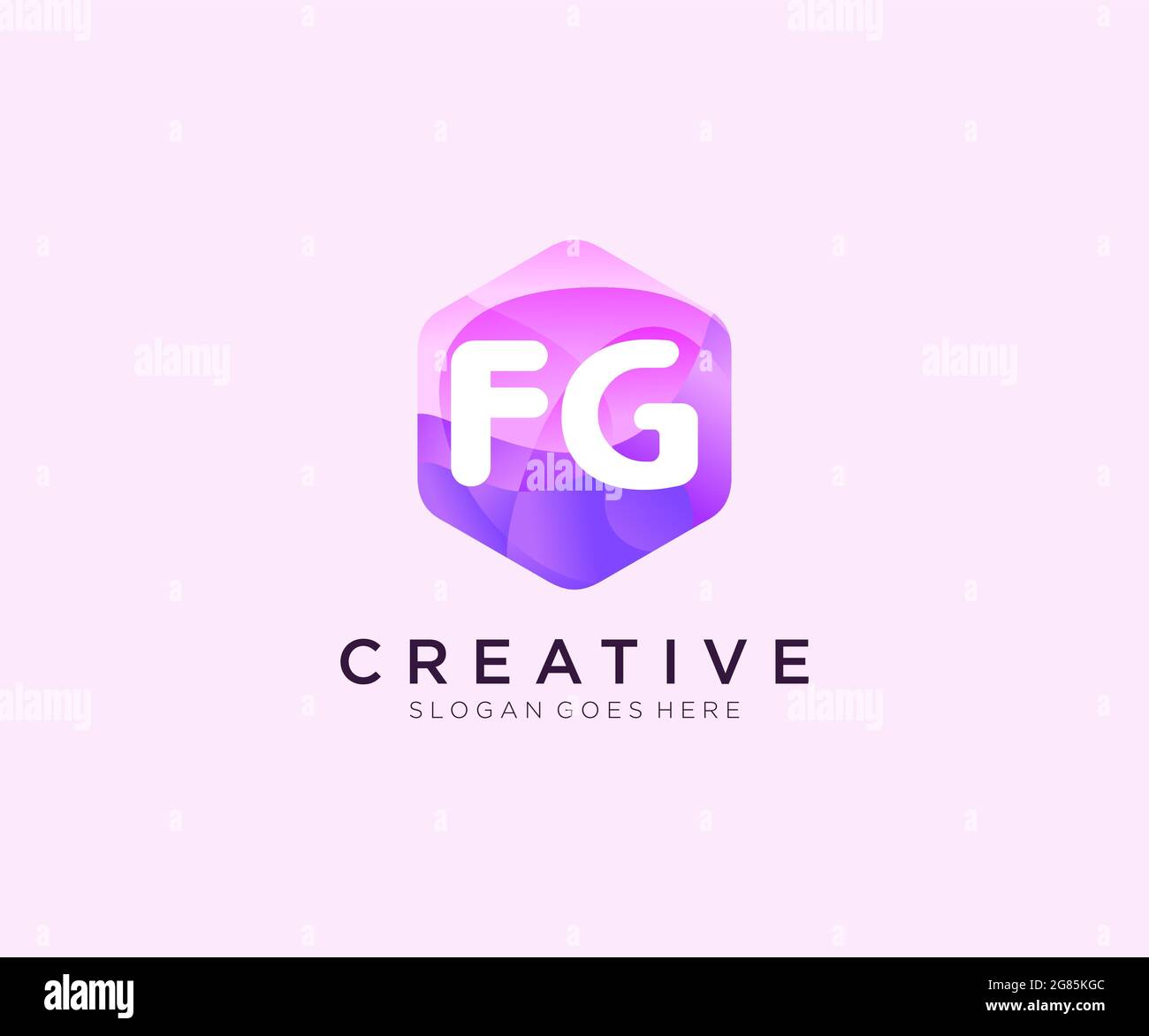 FG initial logo With Colorful Hexagon Modern Business Alphabet Logo ...