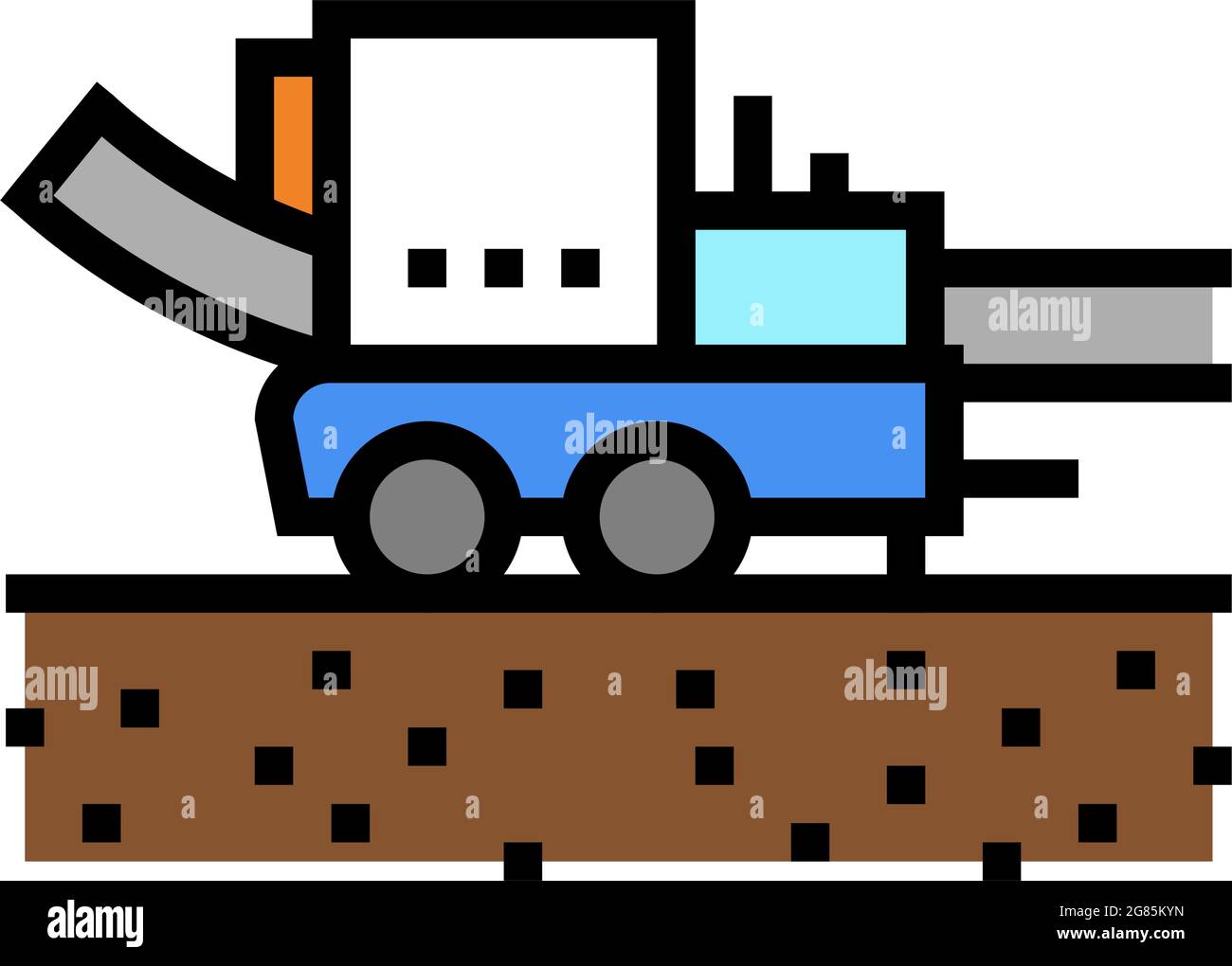 pipe layer machine color icon vector illustration Stock Vector Image ...
