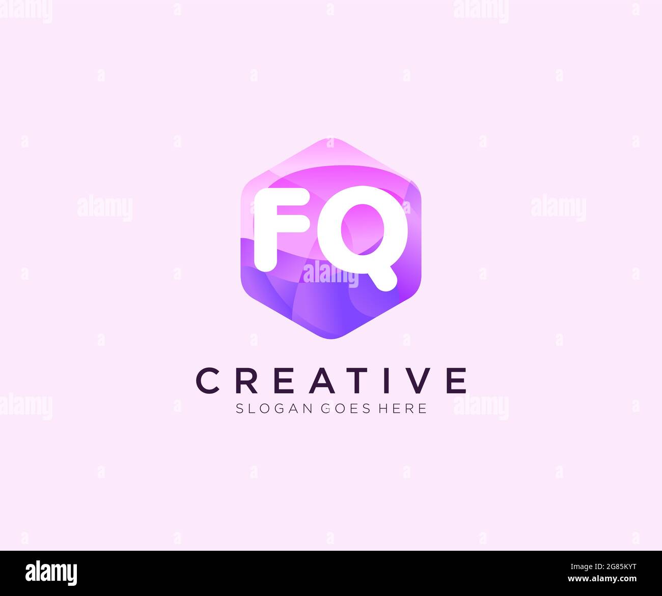 FQ initial logo With Colorful Hexagon Modern Business Alphabet Logo ...
