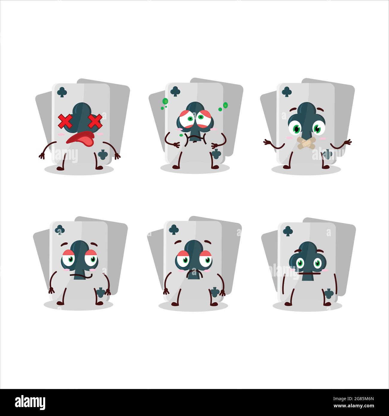 Remi card club cartoon character with nope expression. Vector ...