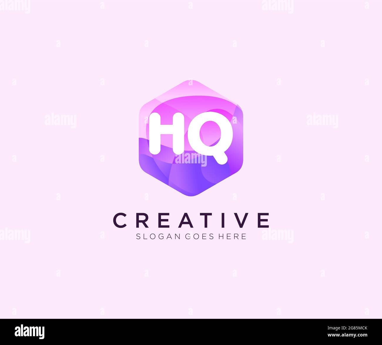 HQ initial logo With Colorful Hexagon Modern Business Alphabet Logo ...