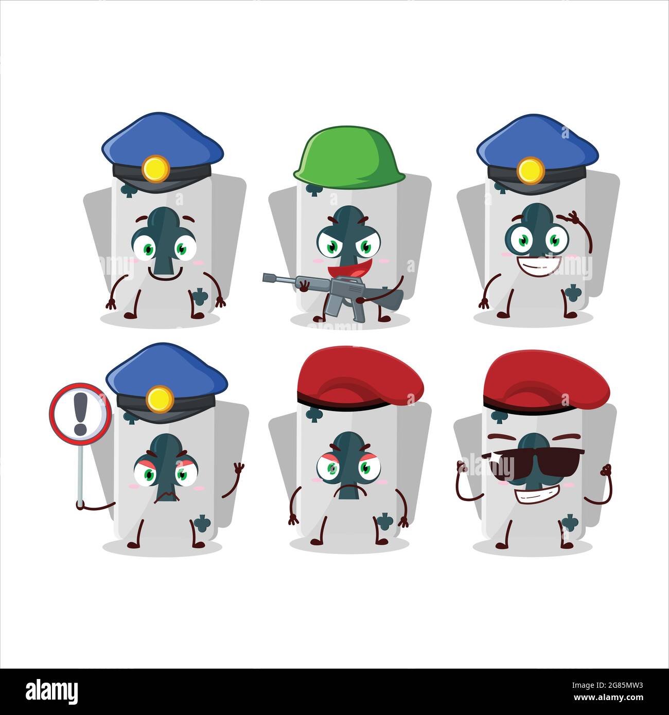 A dedicated Police officer of remi card club mascot design style ...