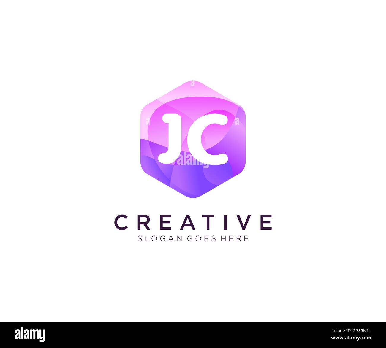 JC initial logo With Colorful Hexagon Modern Business Alphabet Logo ...