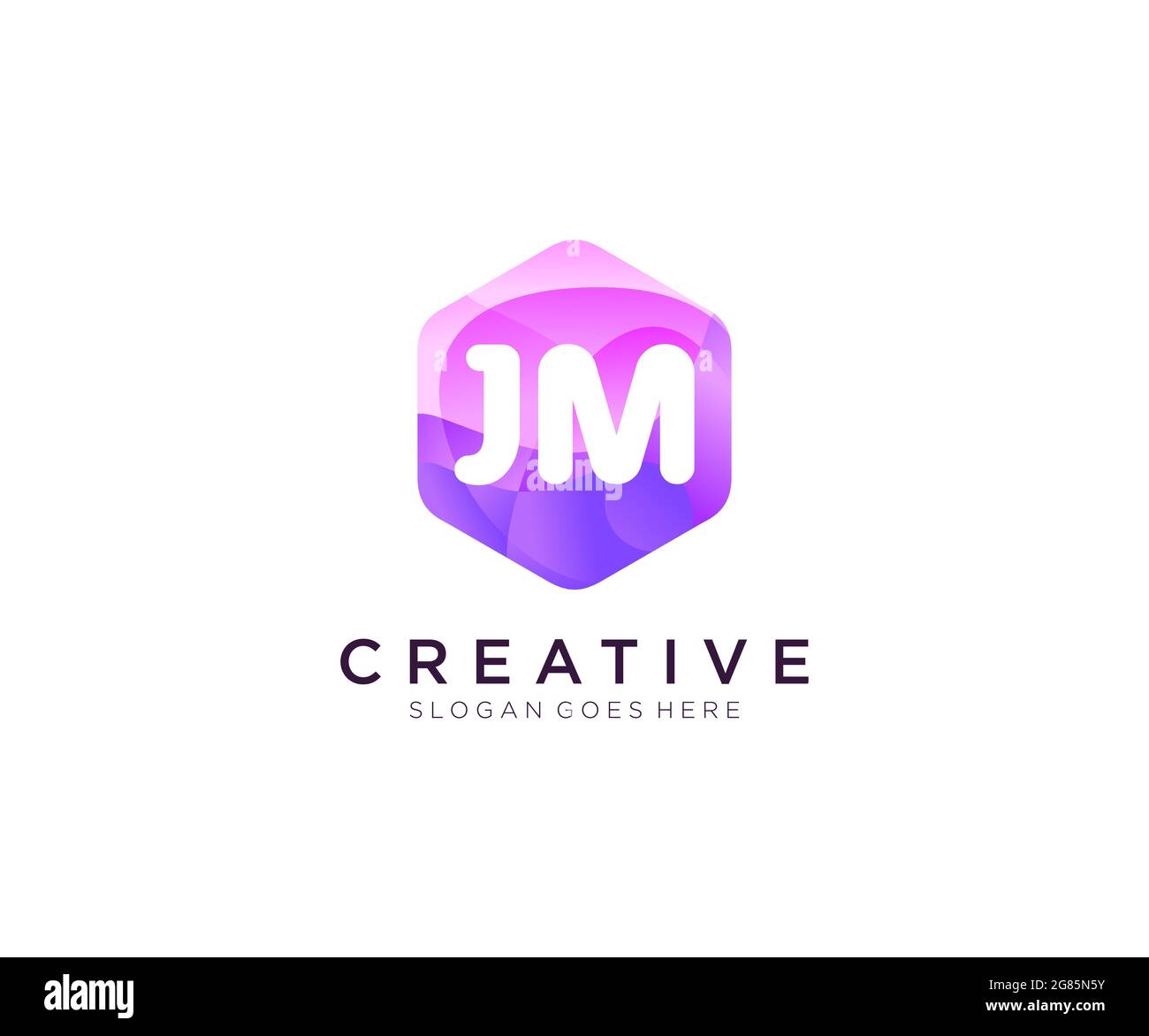 JM initial logo With Colorful Hexagon Modern Business Alphabet Logo ...