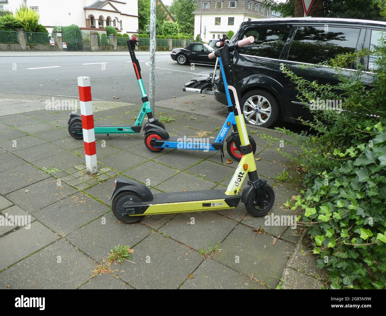 Cologne, Germany. 06th July, 2021. E-scooters from the Dutch company ...