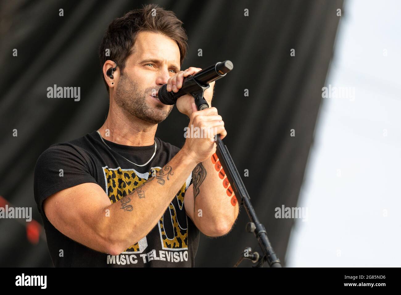 Twin Lakes, USA. 16th July, 2021. Matt Thomas of Parmalee during the ...
