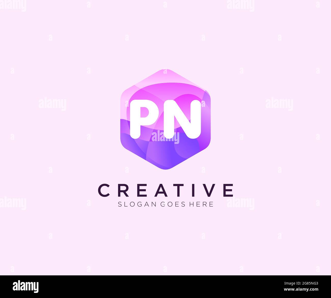 PN initial logo With Colorful Hexagon Modern Business Alphabet Logo ...