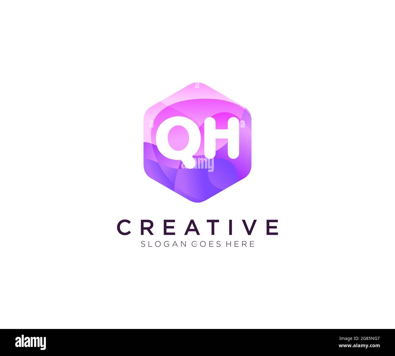 QH initial logo With Colorful Hexagon Modern Business Alphabet Logo ...