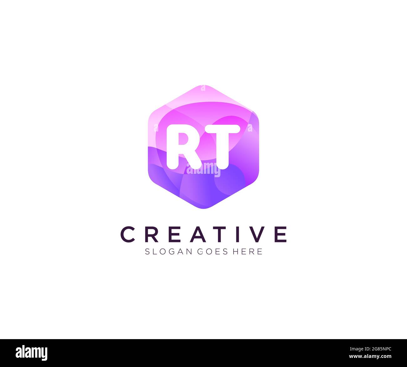 RT initial logo With Colorful Hexagon Modern Business Alphabet Logo ...