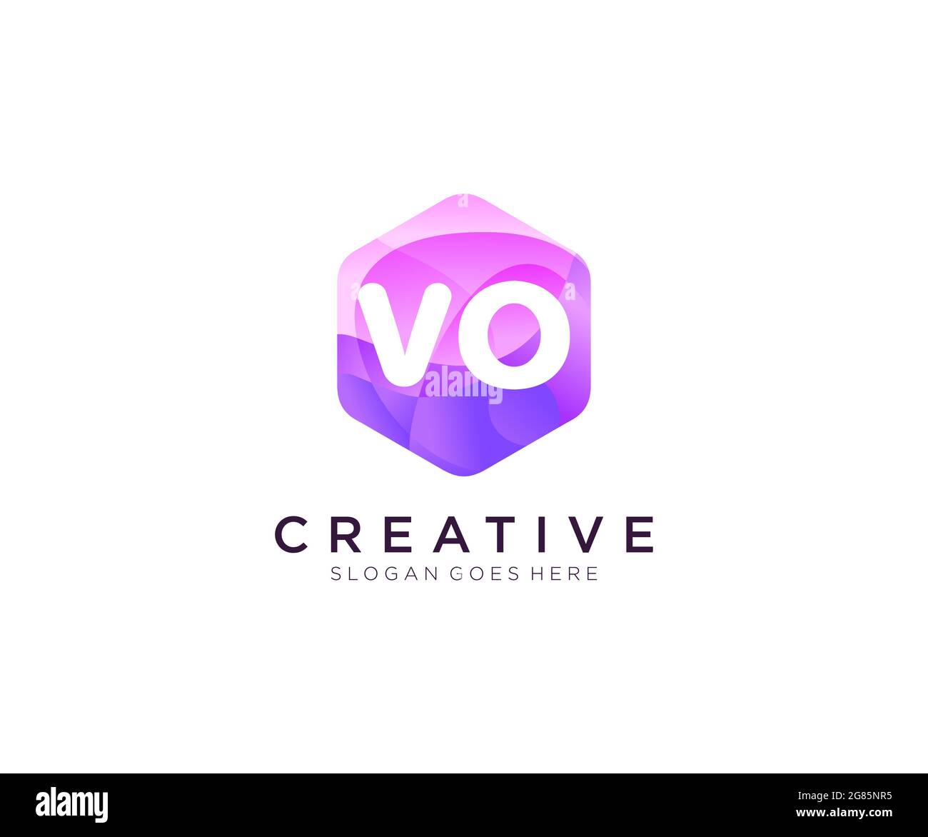 VO initial logo With Colorful Hexagon Modern Business Alphabet Logo ...