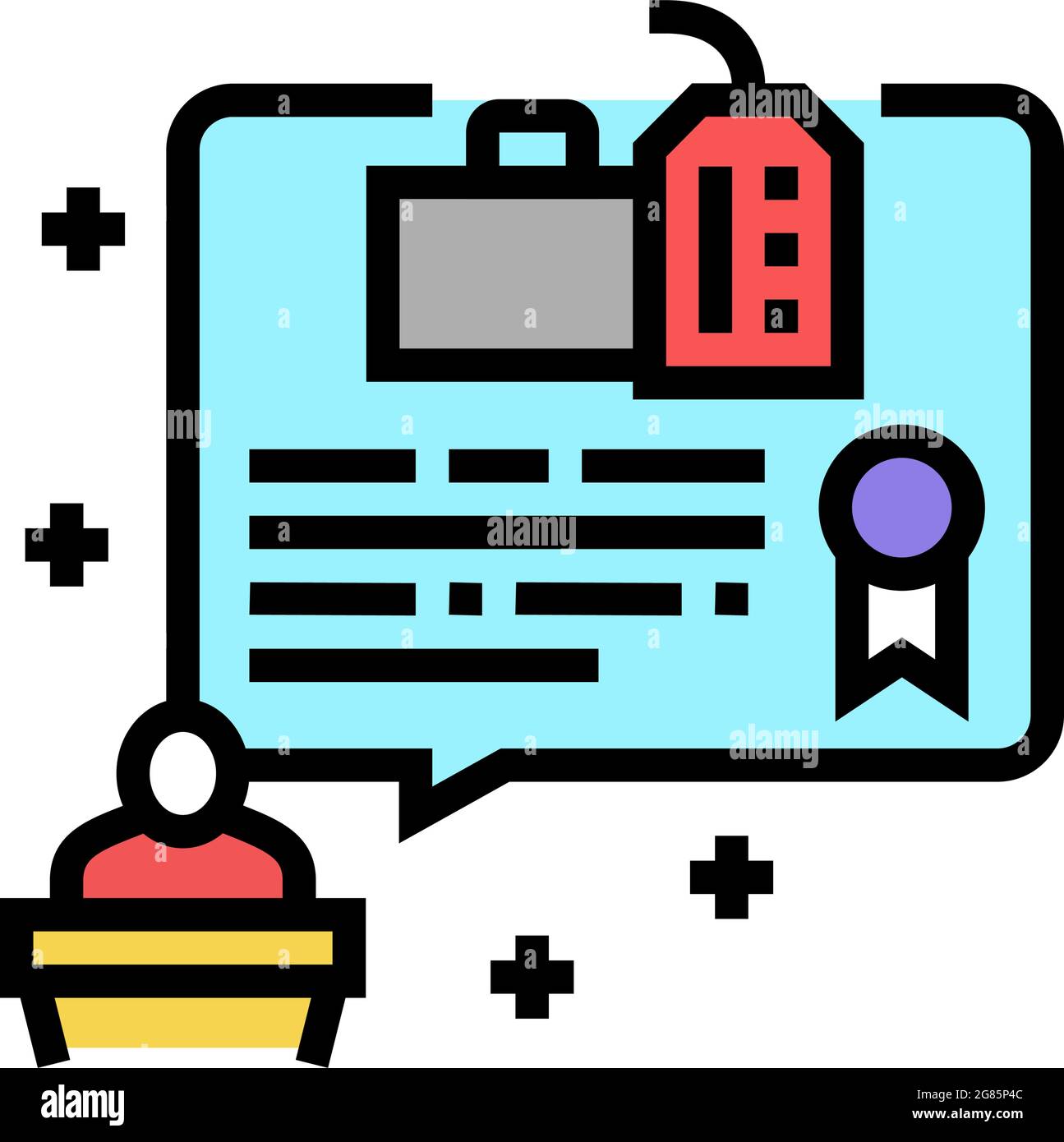 presentation webinar reputation management color icon vector ...