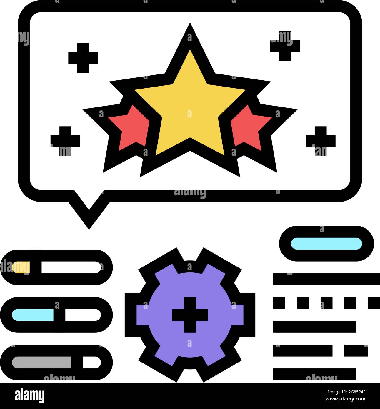 reputation management color icon vector illustration Stock Vector Image ...