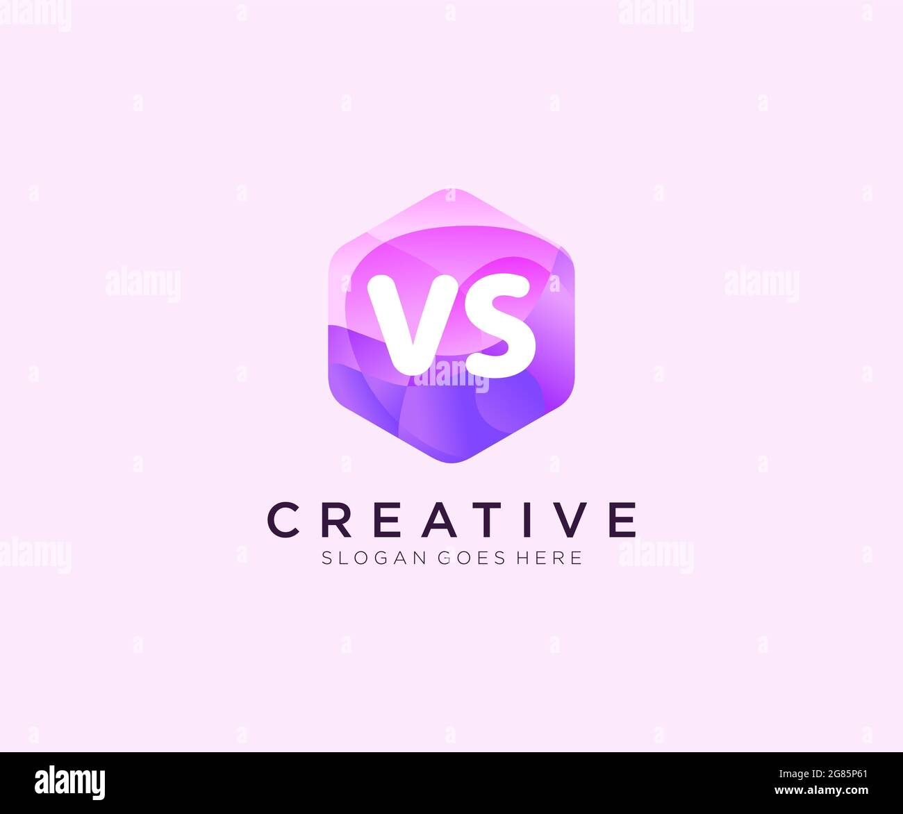 VS initial logo With Colorful Hexagon Modern Business Alphabet Logo ...