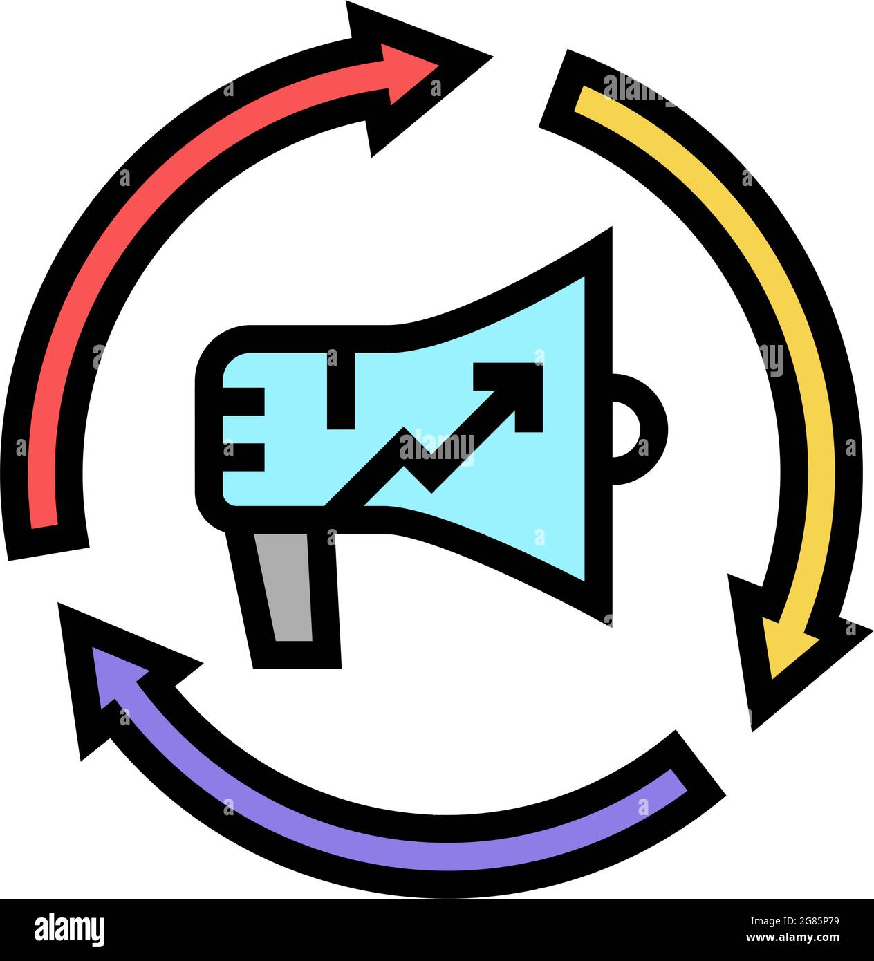 brand promotion color icon vector illustration Stock Vector Image & Art ...