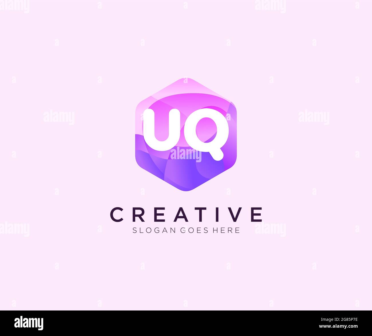 UQ initial logo With Colorful Hexagon Modern Business Alphabet Logo template Stock Vector Image ...