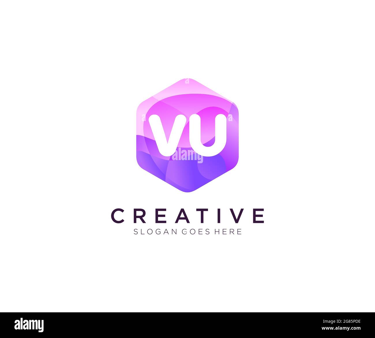 Vu modern logo hi-res stock photography and images - Alamy