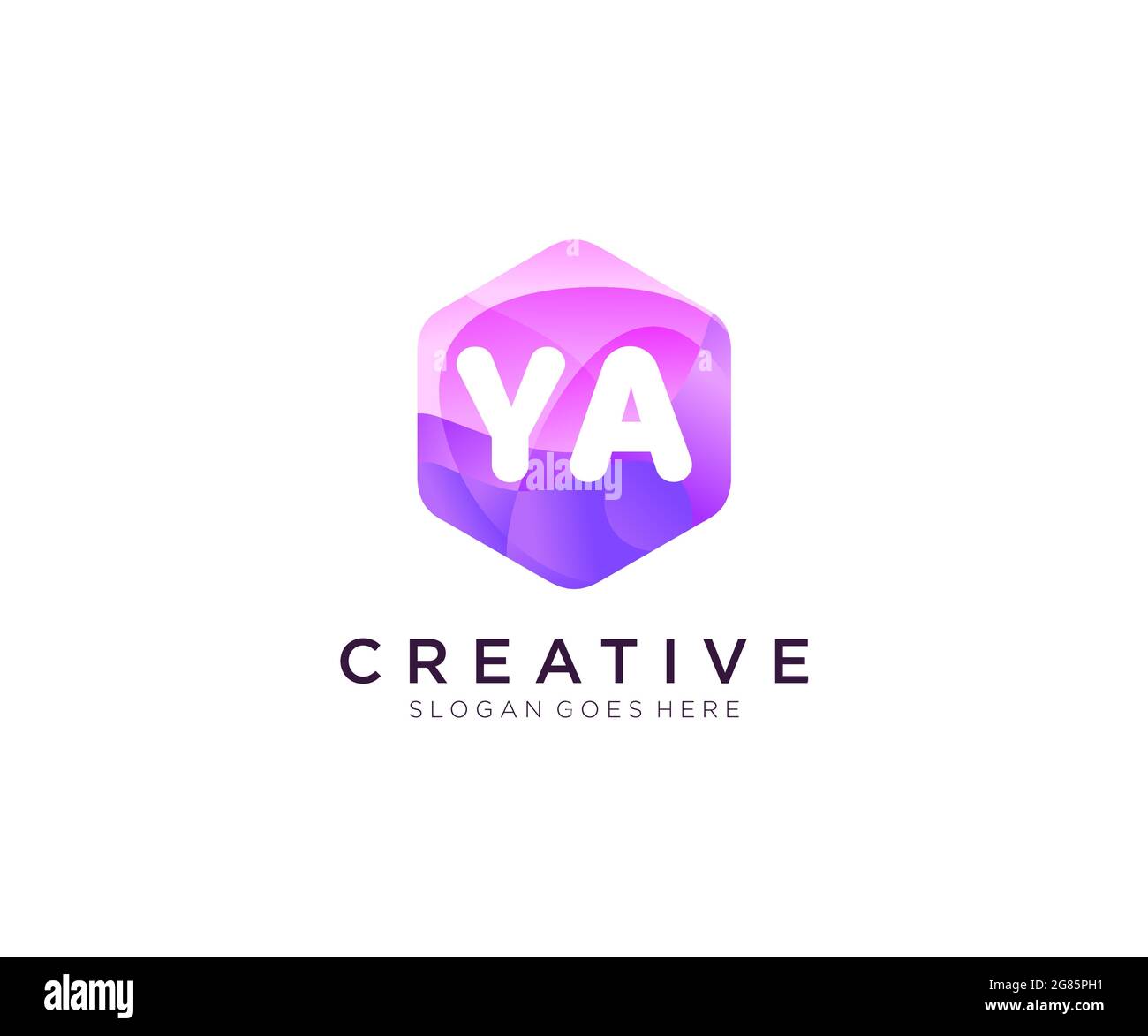 YA initial logo With Colorful Hexagon Modern Business Alphabet Logo ...