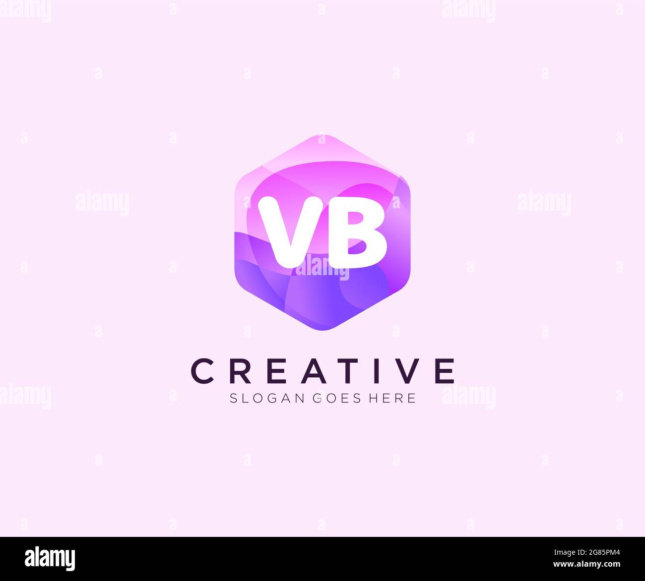 VB initial logo With Colorful Hexagon Modern Business Alphabet Logo ...