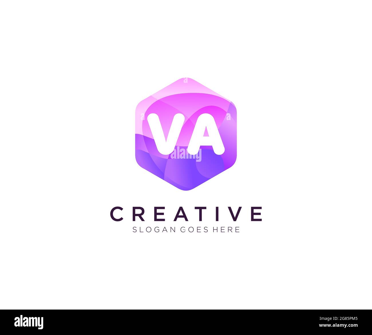 VA initial logo With Colorful Hexagon Modern Business Alphabet Logo ...