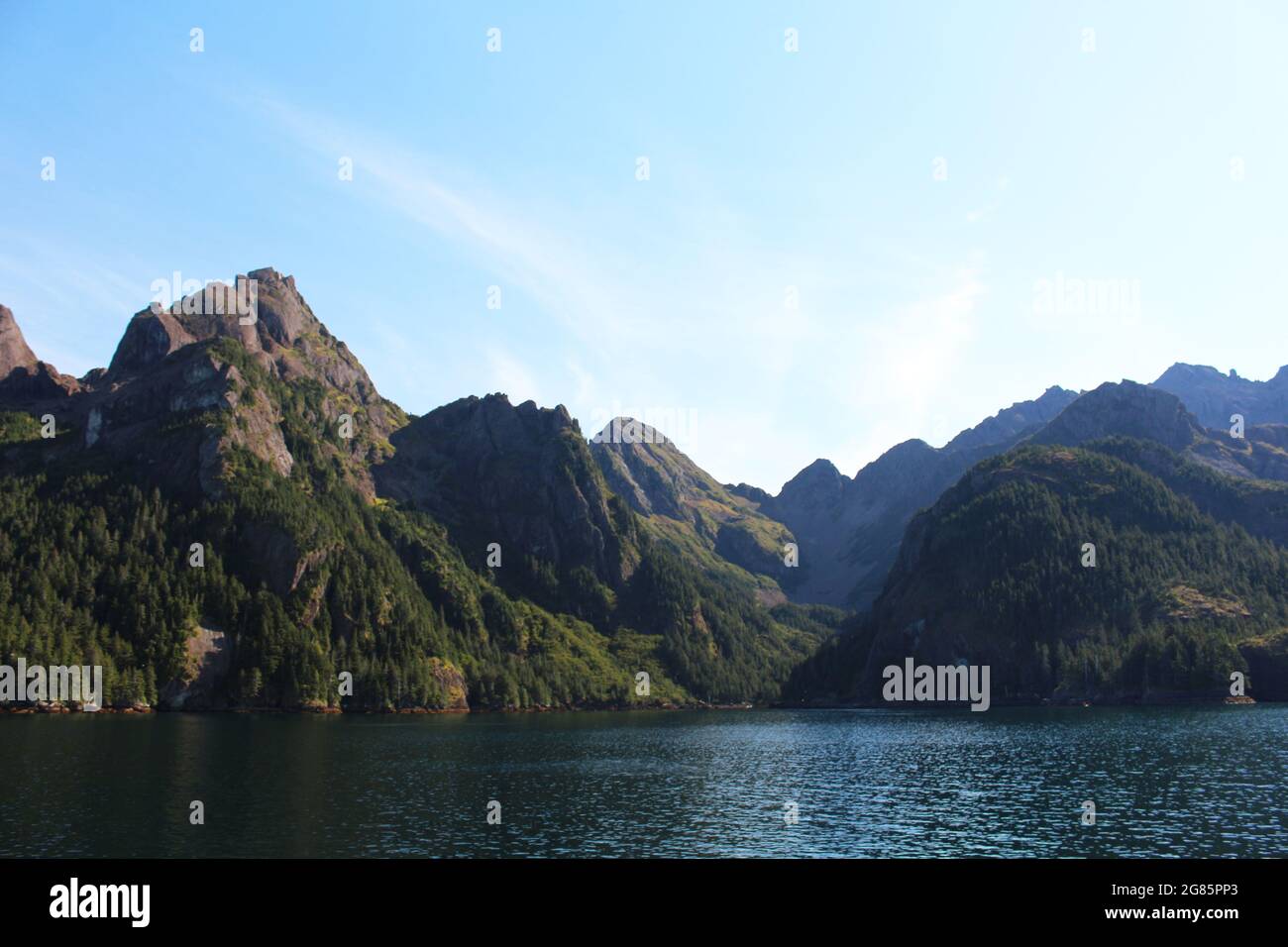 Coastal landscape in Resurrection Bay, Alaska, United States Stock ...