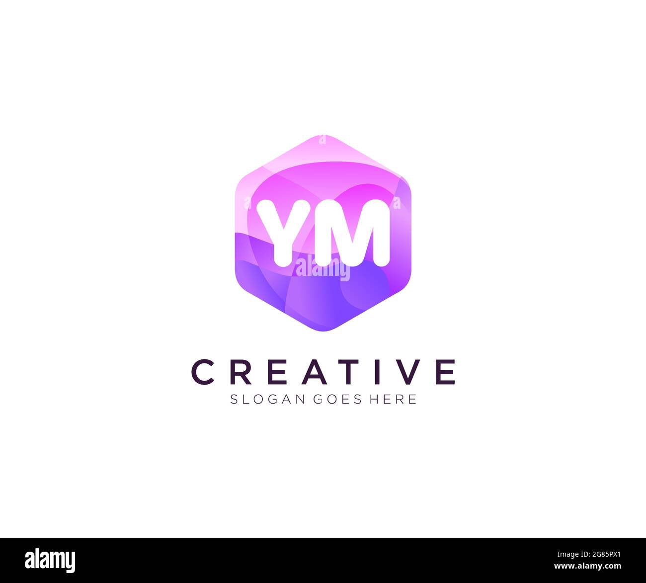 YM initial logo With Colorful Hexagon Modern Business Alphabet Logo template Stock Vector Image ...