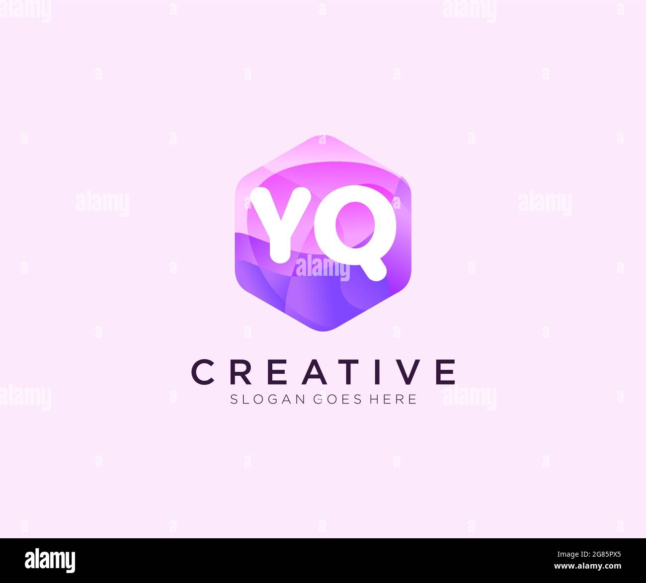 YQ initial logo With Colorful Hexagon Modern Business Alphabet Logo ...