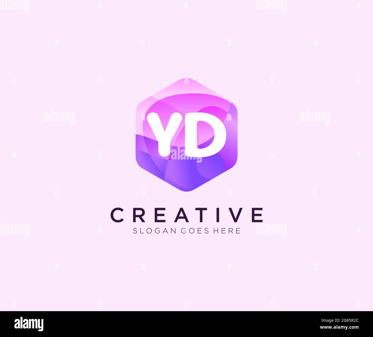 YD initial logo With Colorful Hexagon Modern Business Alphabet Logo ...