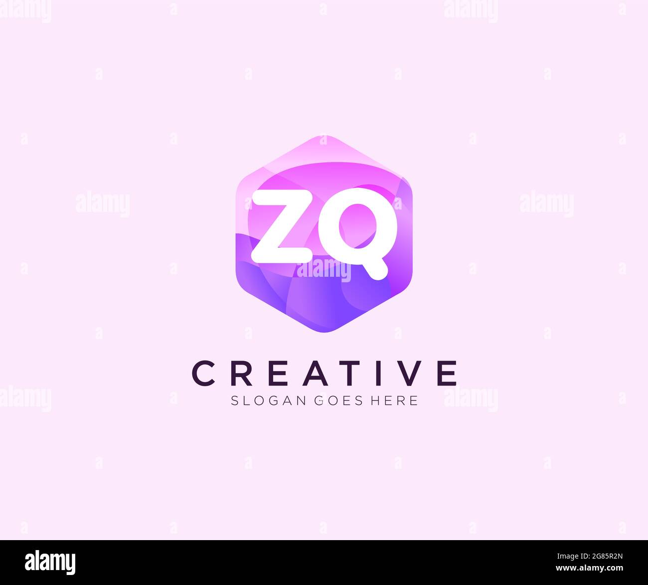 ZQ initial logo With Colorful Hexagon Modern Business Alphabet Logo ...