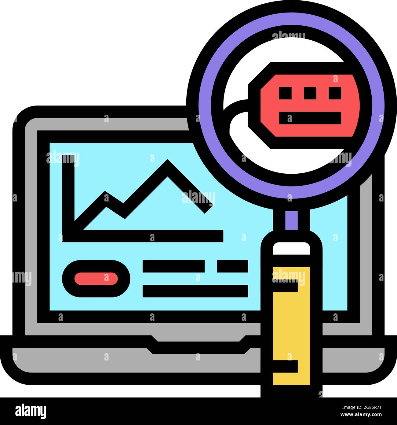 marketing research color icon vector illustration Stock Vector Image ...