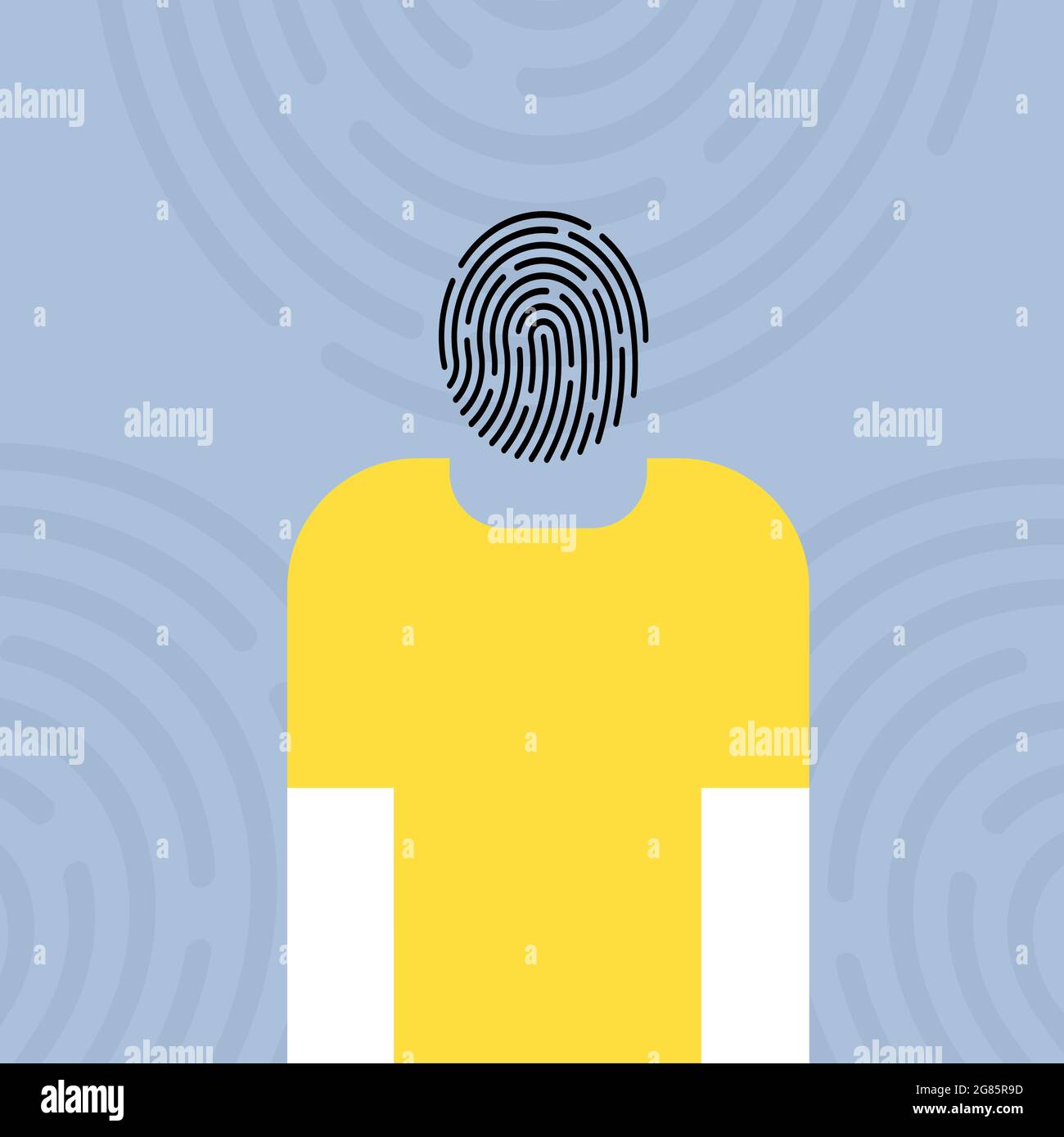 Fingerprint head Stock Vector Images - Alamy