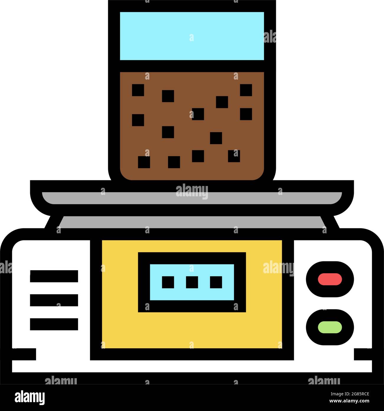 equipment for soil testing and weight measuring color icon vector ...