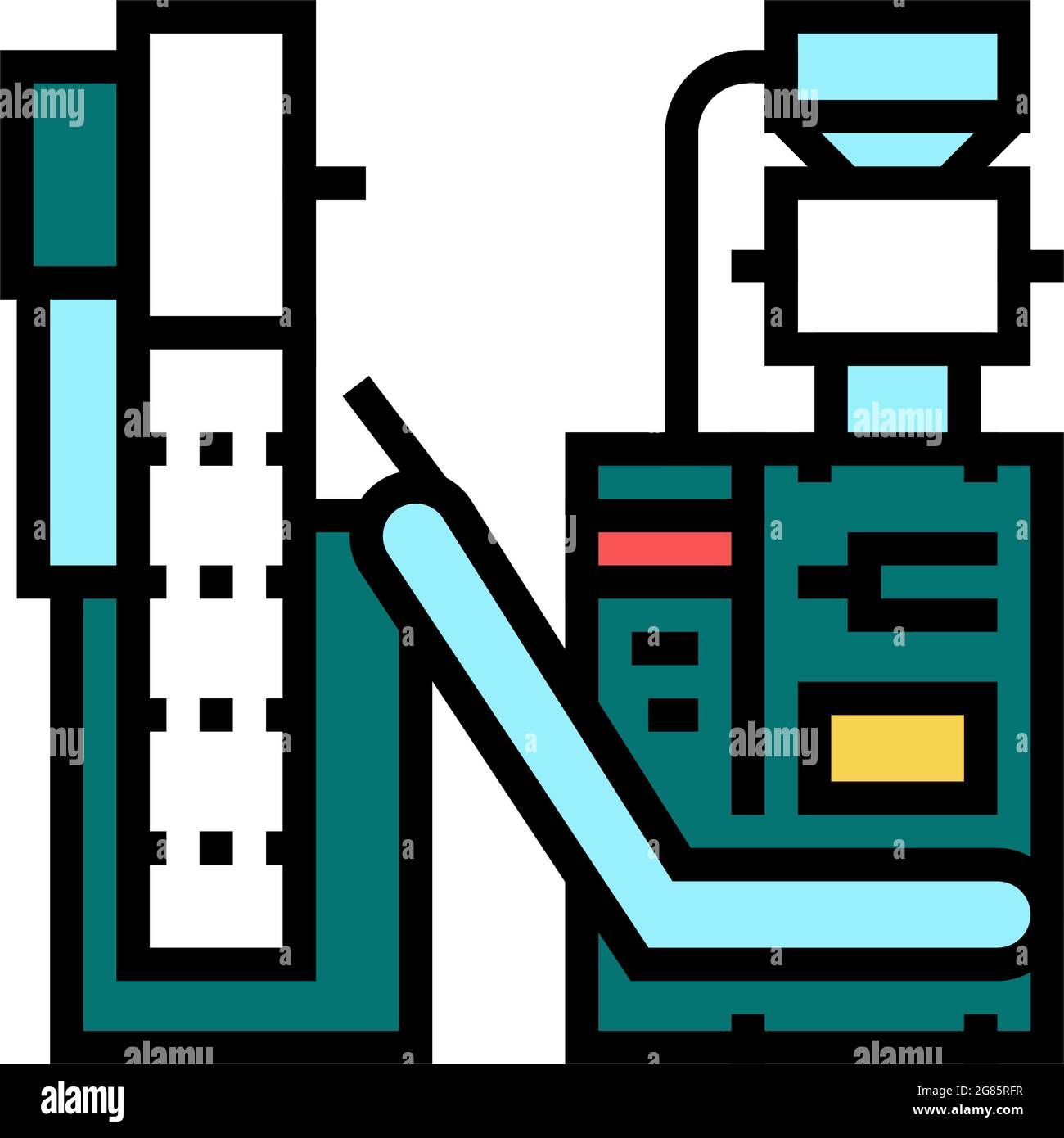 packaging tea factory machine color icon vector illustration Stock ...