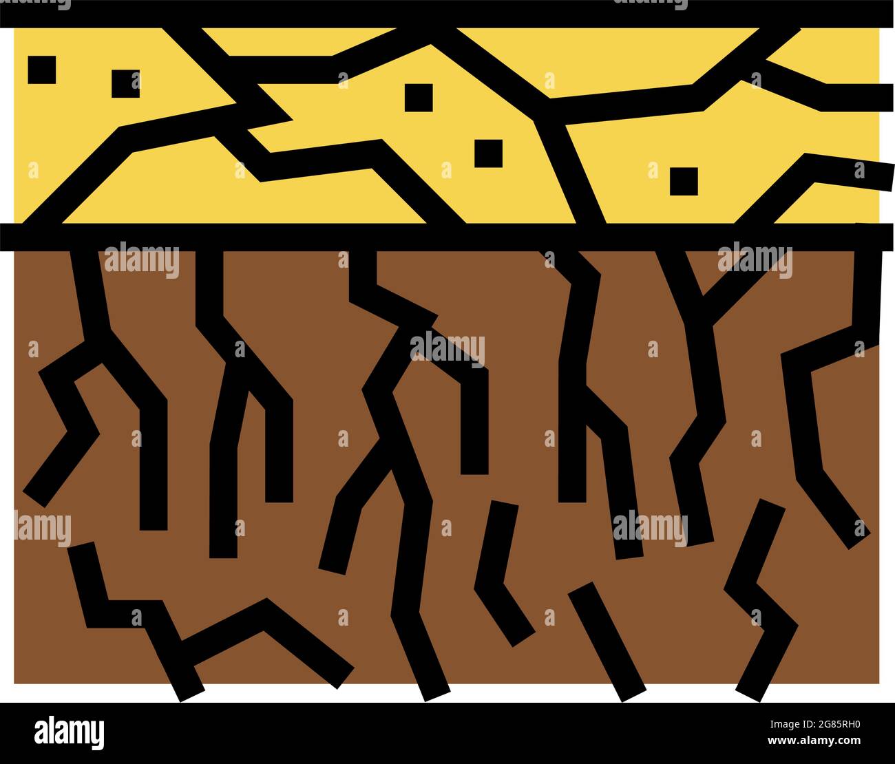 dry soil color icon vector illustration Stock Vector Image & Art - Alamy