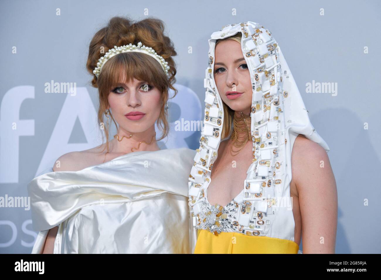 Cannes, France. 16th July, 2021. Ivy Love Getty and Isabel Getty ...