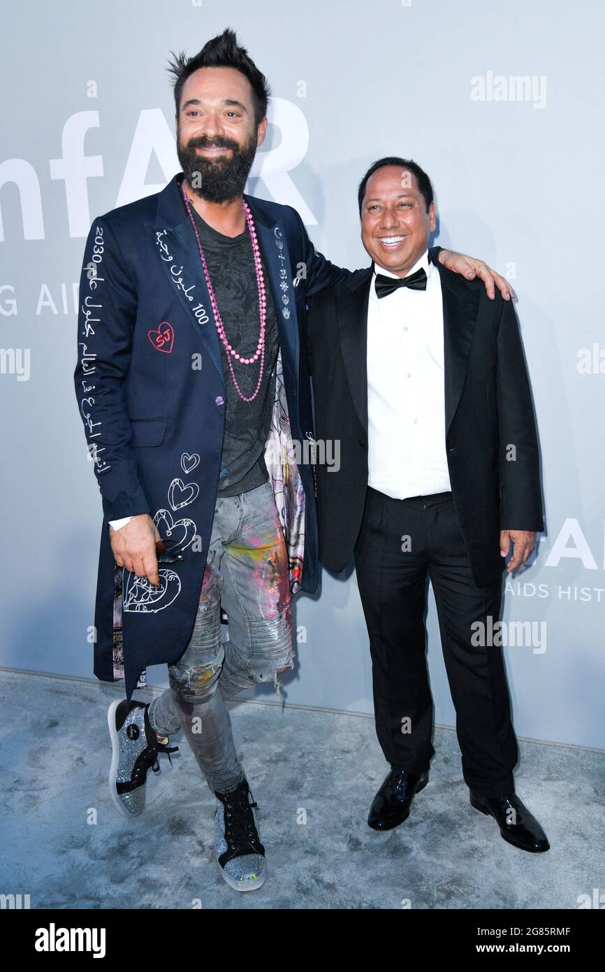 Cannes, France. 16th July, 2021. Sacha Jafri and Javed Fiyaz attending ...