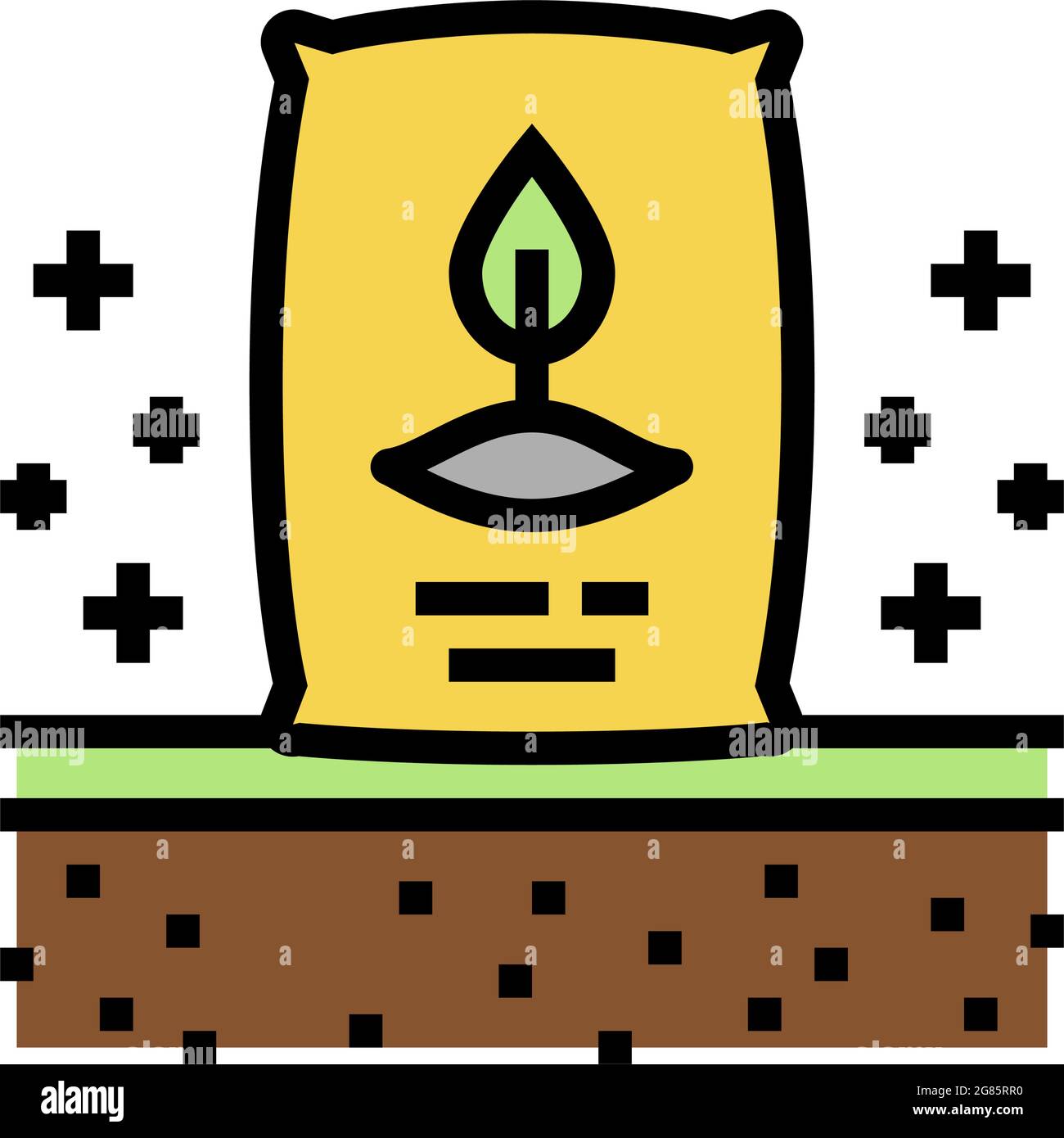 seeding organic soil color icon vector illustration Stock Vector Image ...