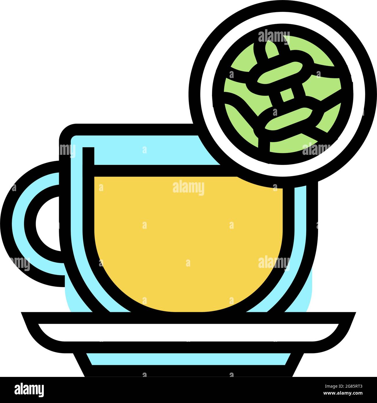 white tea color icon vector illustration Stock Vector Image & Art - Alamy