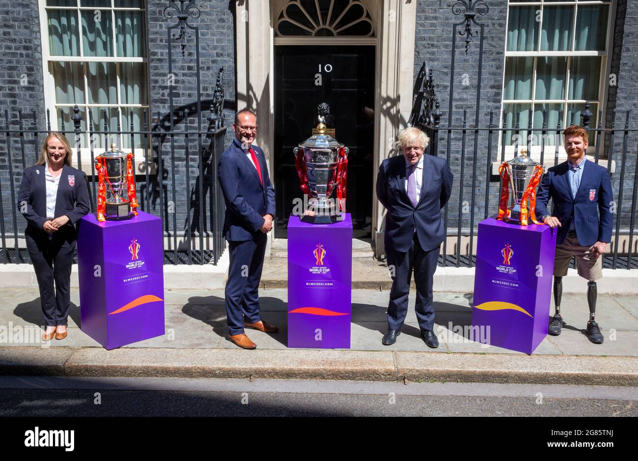 London, UK. 16th July, 2021. Prime Minster, Boris Johnson, poses with ...