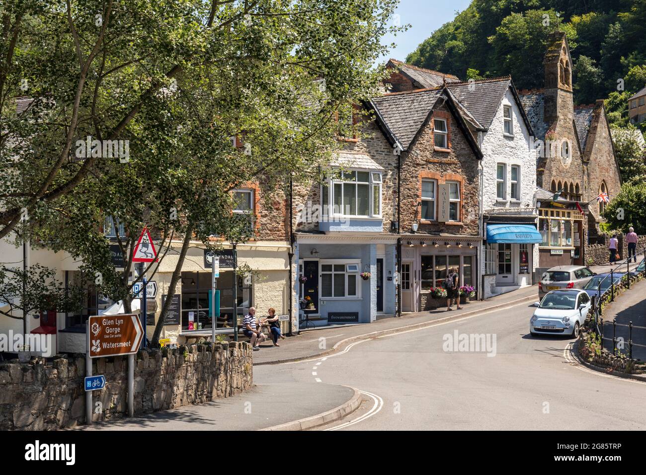 Lynmouth devon road hi-res stock photography and images - Alamy