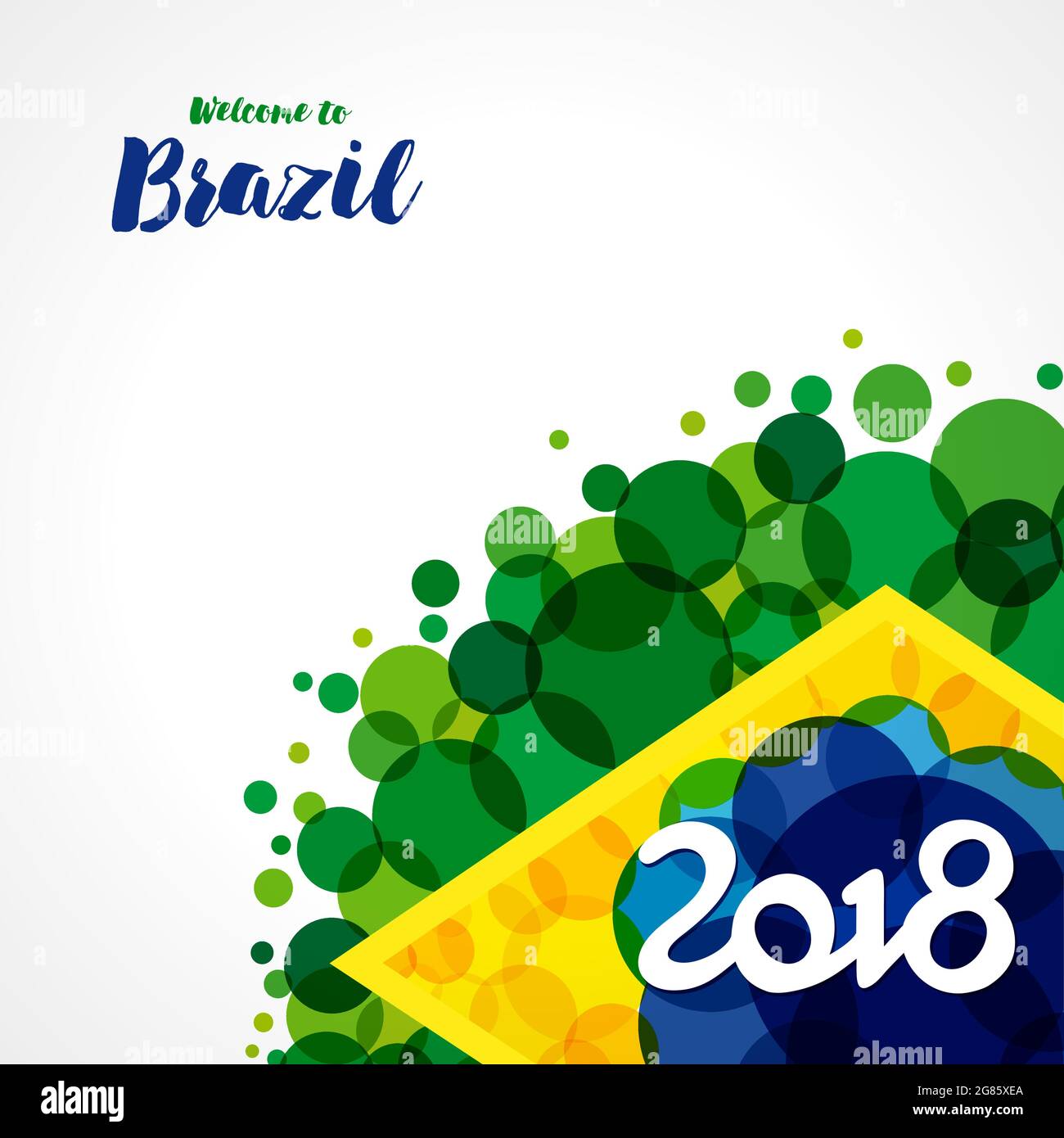 Welcome to Brazil cover idea. Brazilian flag elements with modern ...