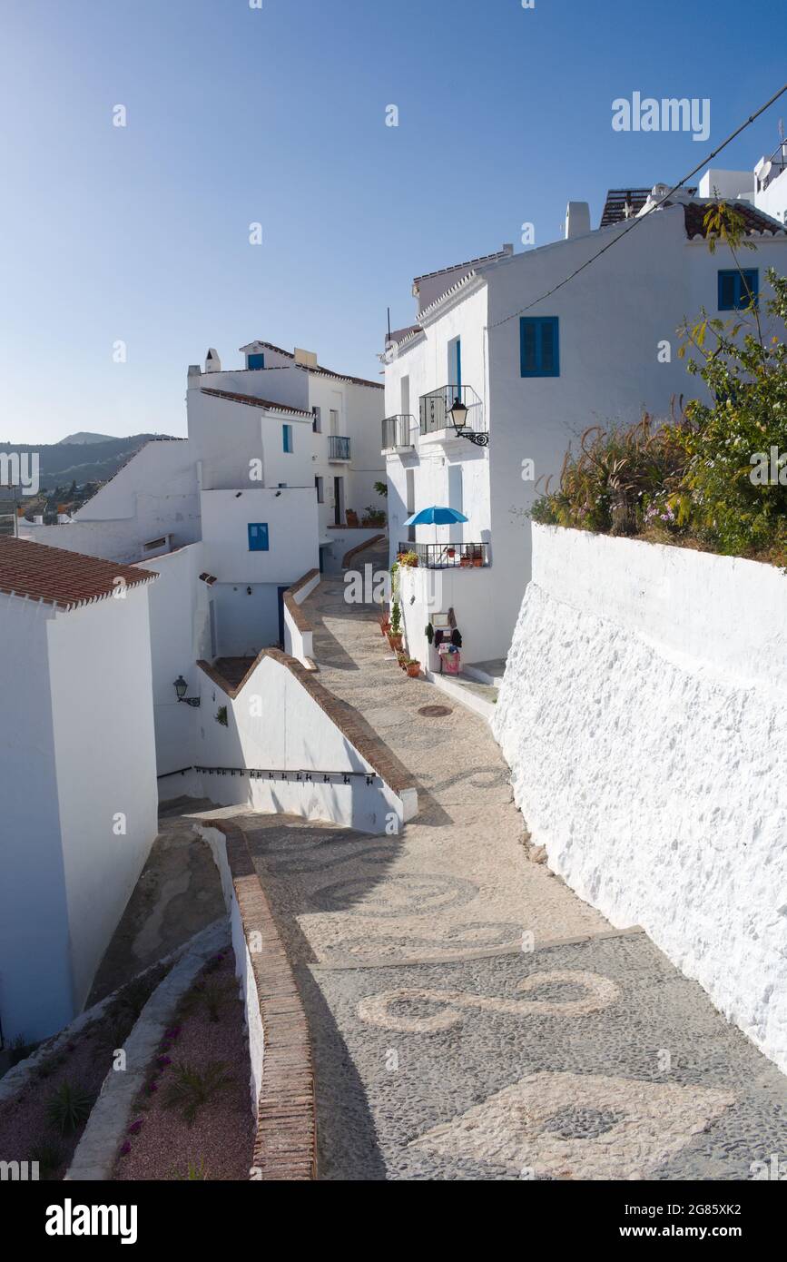 Old town white village frigiliana moorish hi-res stock photography and ...