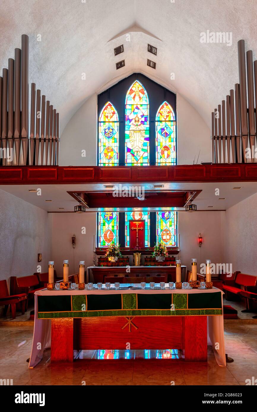 Interior design architecture of Christian church, Freeport, Bahamas ...
