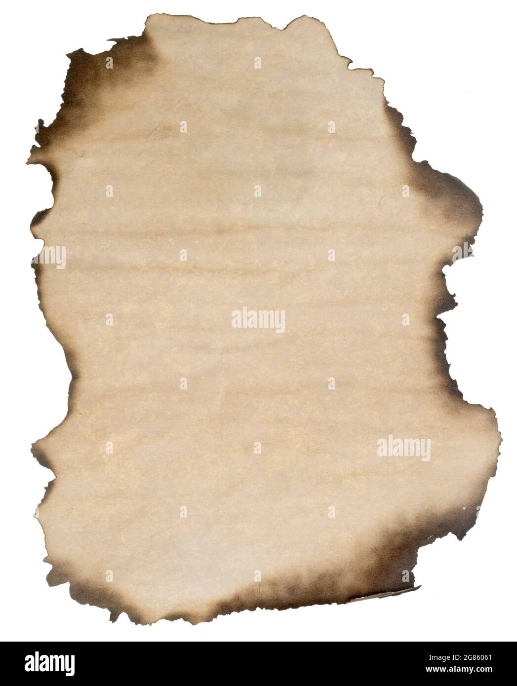 Burnt paper isolated on white background Stock Photo - Alamy