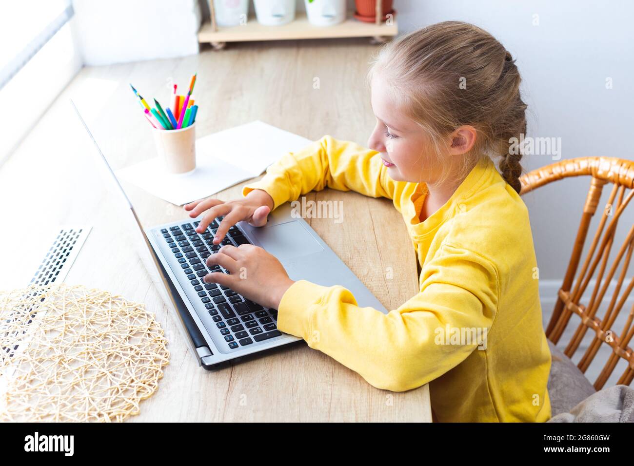 Typing homework hi-res stock photography and images - Alamy