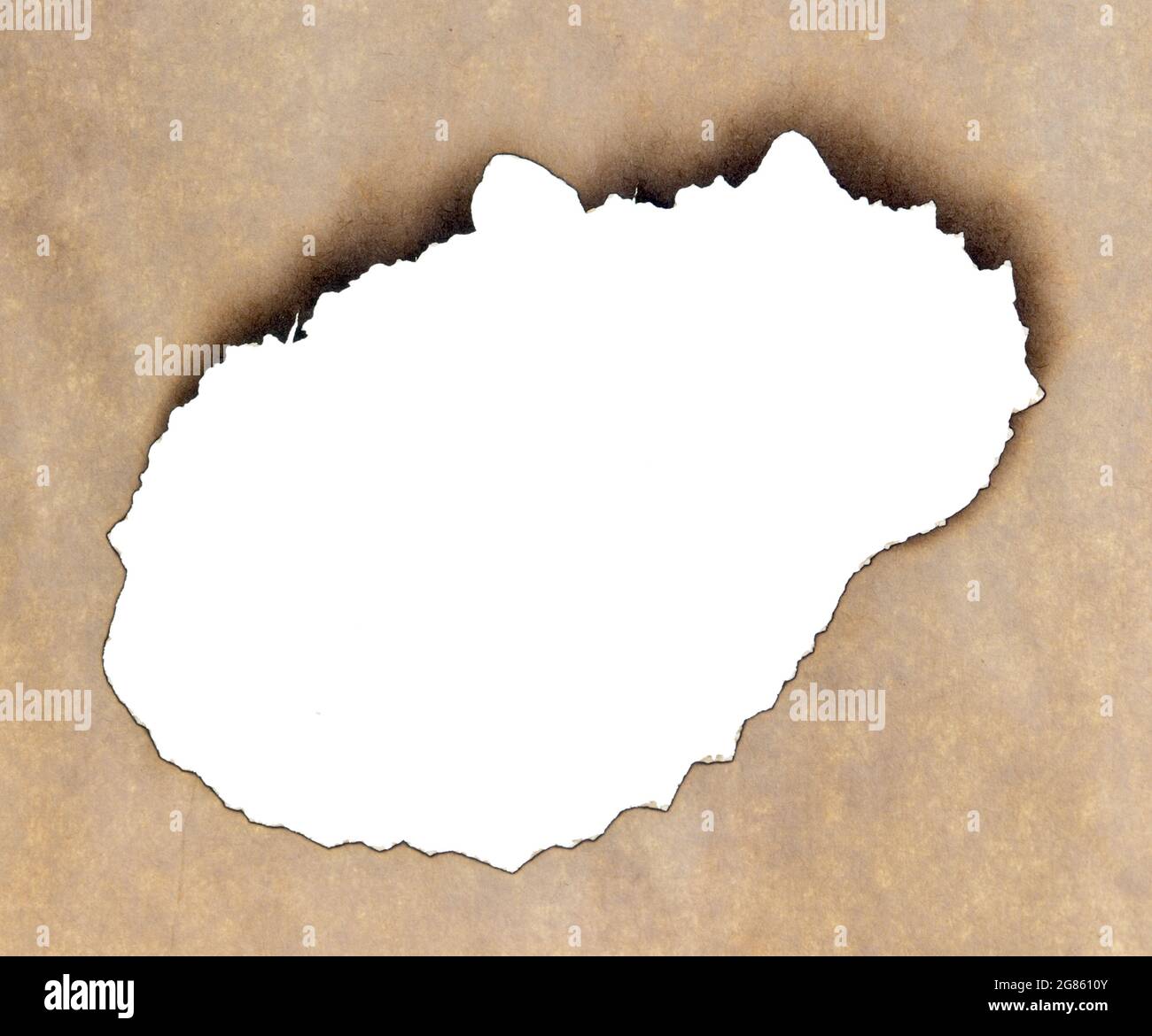 Burnt paper isolated on white background Stock Photo - Alamy