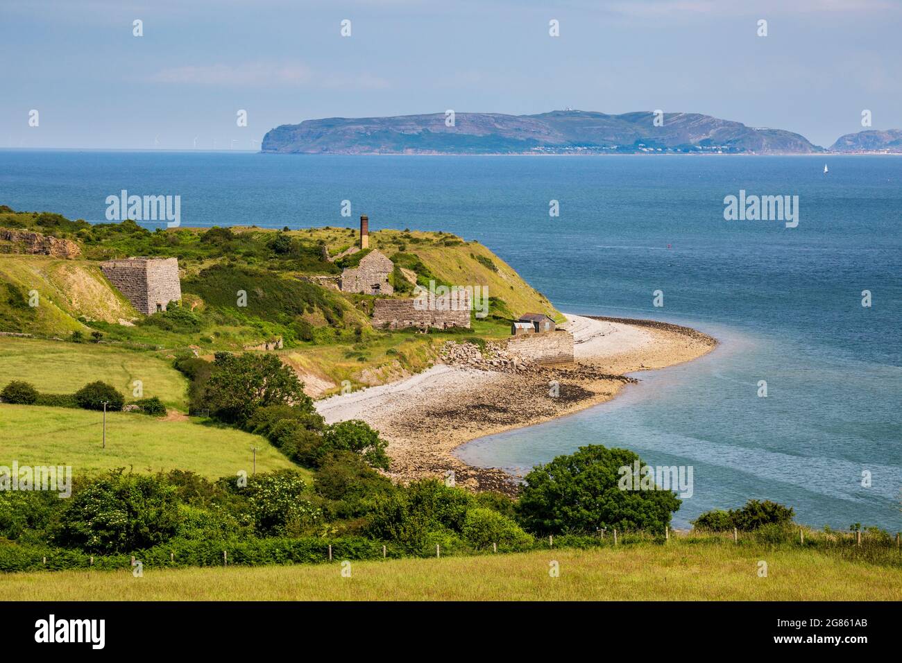 Penmon Quarry at Porth Penmon on the Isle of Anglesey with the Great ...